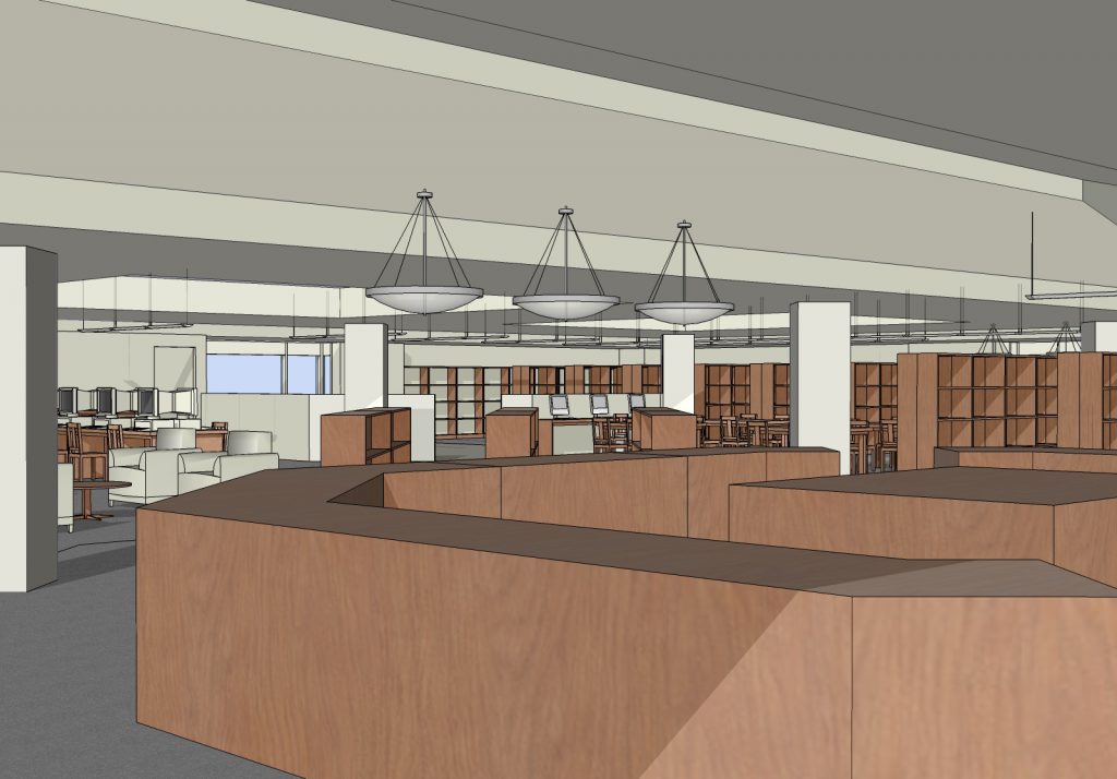 Interior Rendering – Information Desk – JMT Architecture